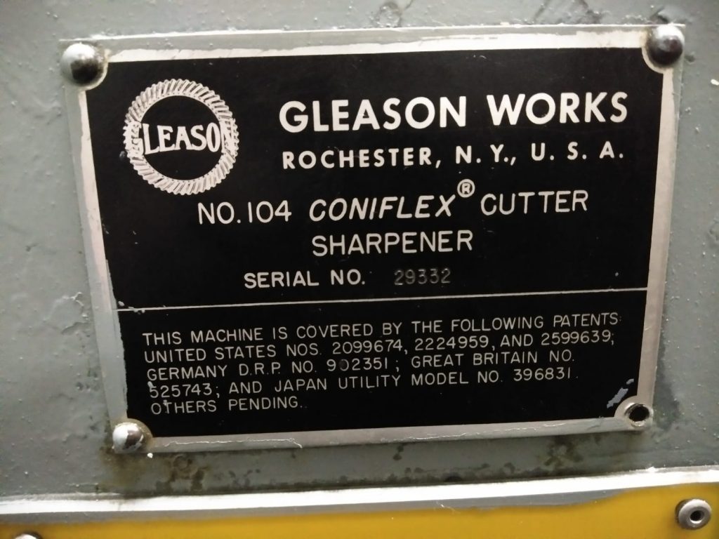 CONIFLEX CUTTER SHARPENER, GLEASON -104 - Laxmi Metal & Machines, Rohtak