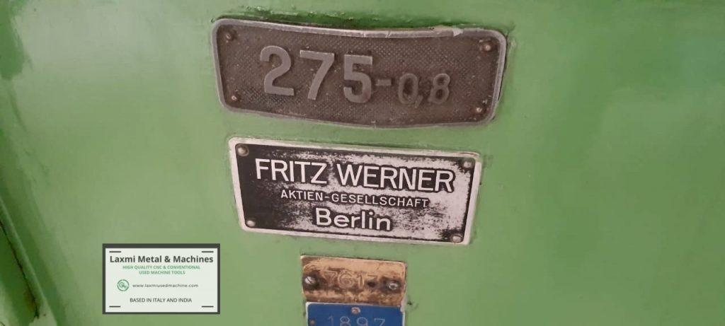 SPLINE SHAFT GRINDER, FRITZ WERNER - Laxmi Metal & Machines, Rohtak